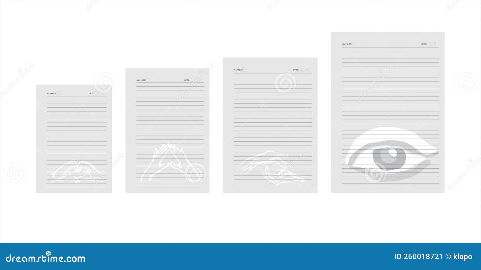 Design of Note Book Refills in Sizes A5, A4, B5 and Unesco Sizes. Stock ...