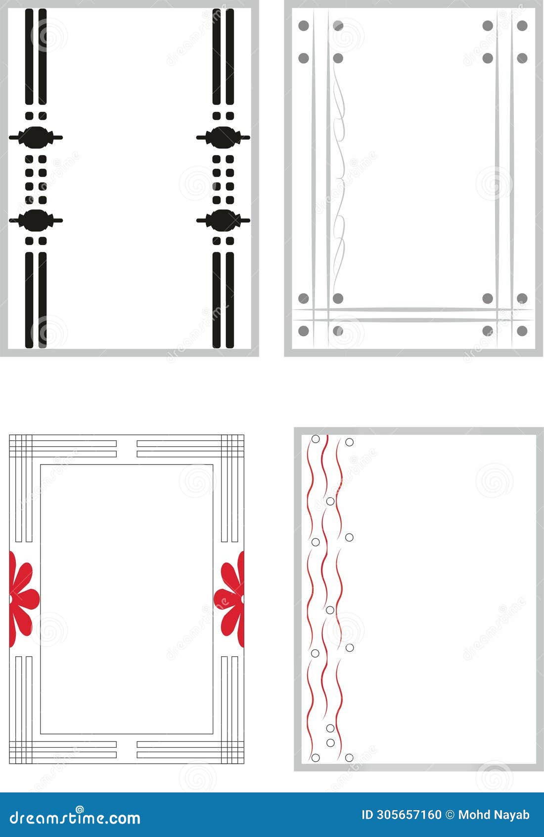 Floral Border Pattern Frame, Design Vector Illustration Stock Vector ...