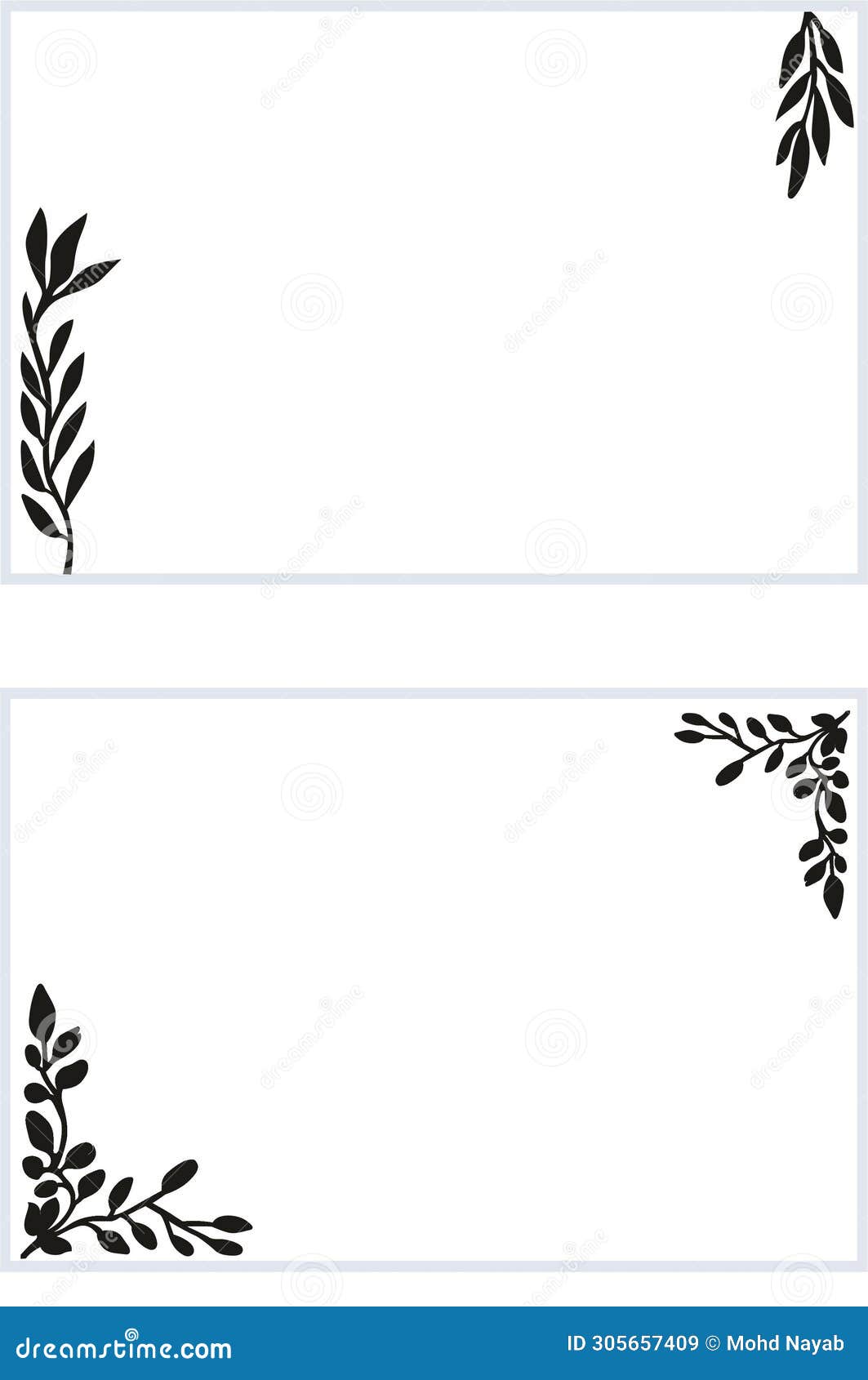 Floral Border Pattern Frame, Design Vector Illustration Stock Vector ...