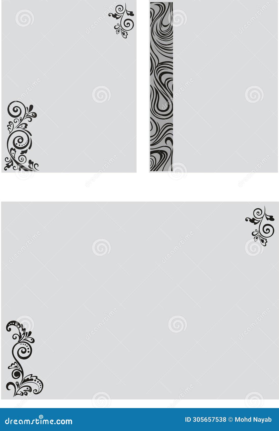 Led Mirror Glass Floral Border Pattern Frame, Design Vector ...