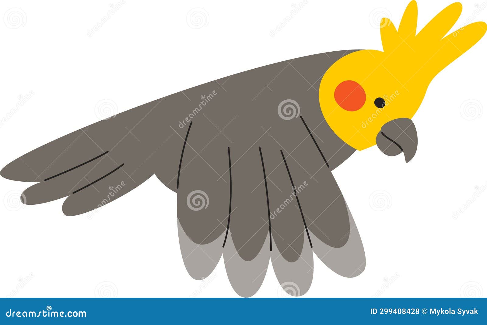 Corella Parrot Sitting On Swing Cartoon Vector | CartoonDealer.com ...