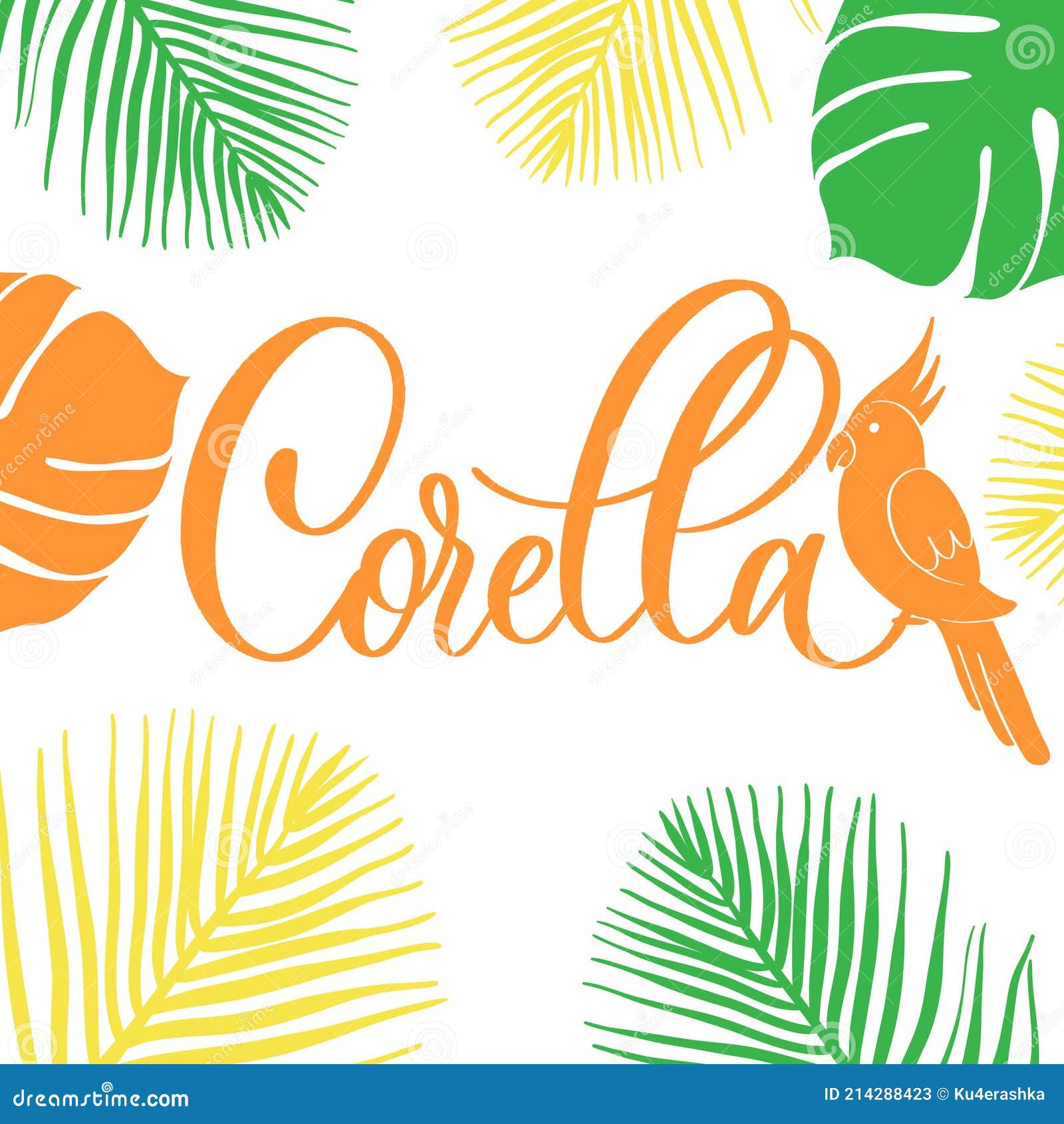 Corella Parrot Sitting On Swing Cartoon Vector | CartoonDealer.com ...