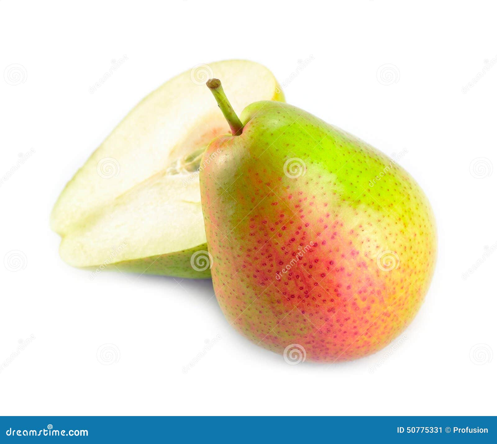 Corella pear cut in half stock image. Image of fresh - 50775331
