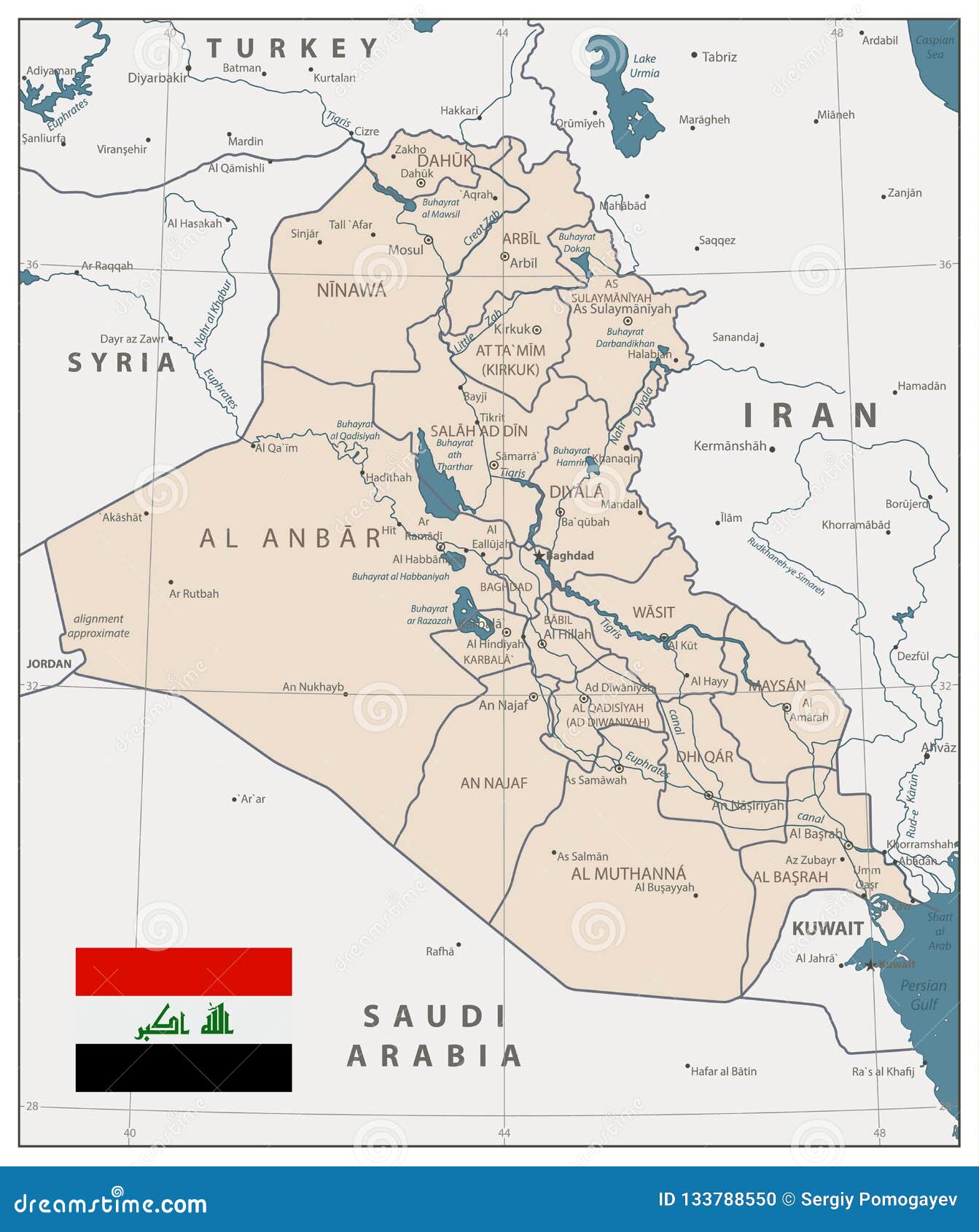 Cores Velhas Do Mapa De Iraque Ilustração do Vetor - Ilustração de ...