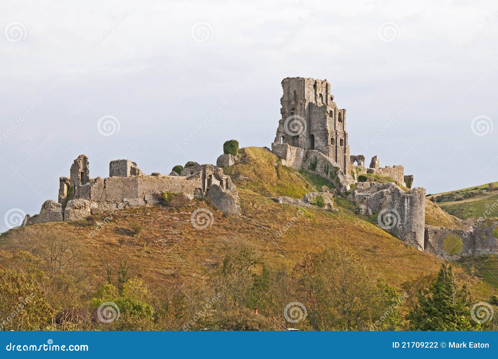 Corfe Castle stock photo. Image of battle, holiday, civil - 21709222
