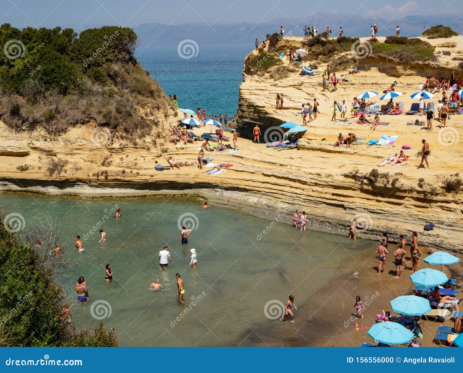 Corfou La Plage Du Canal D'amour Image éditorial - Image du horizontal ...
