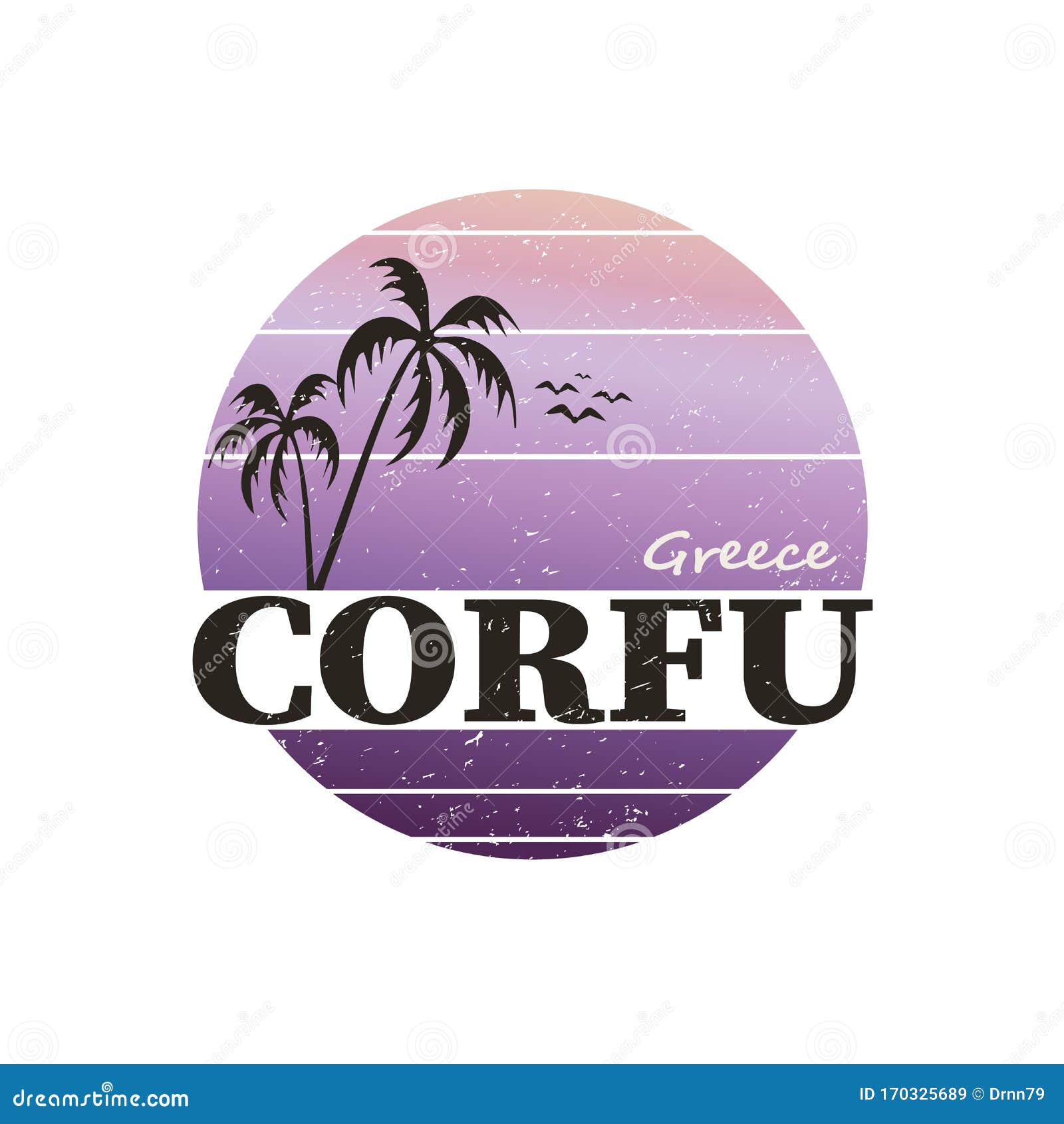 Corfu badge. logo stock vector. Illustration of cotfu - 170325689