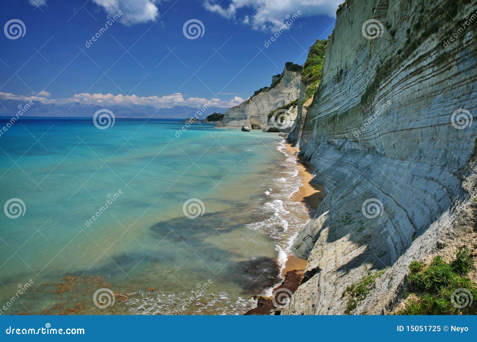 Corfu coast stock image. Image of outdoor, idyllic, blue - 15051725