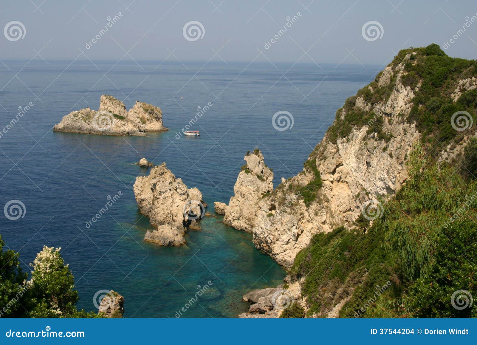 Corfu coast scenery stock photo. Image of outside, nature - 37544204