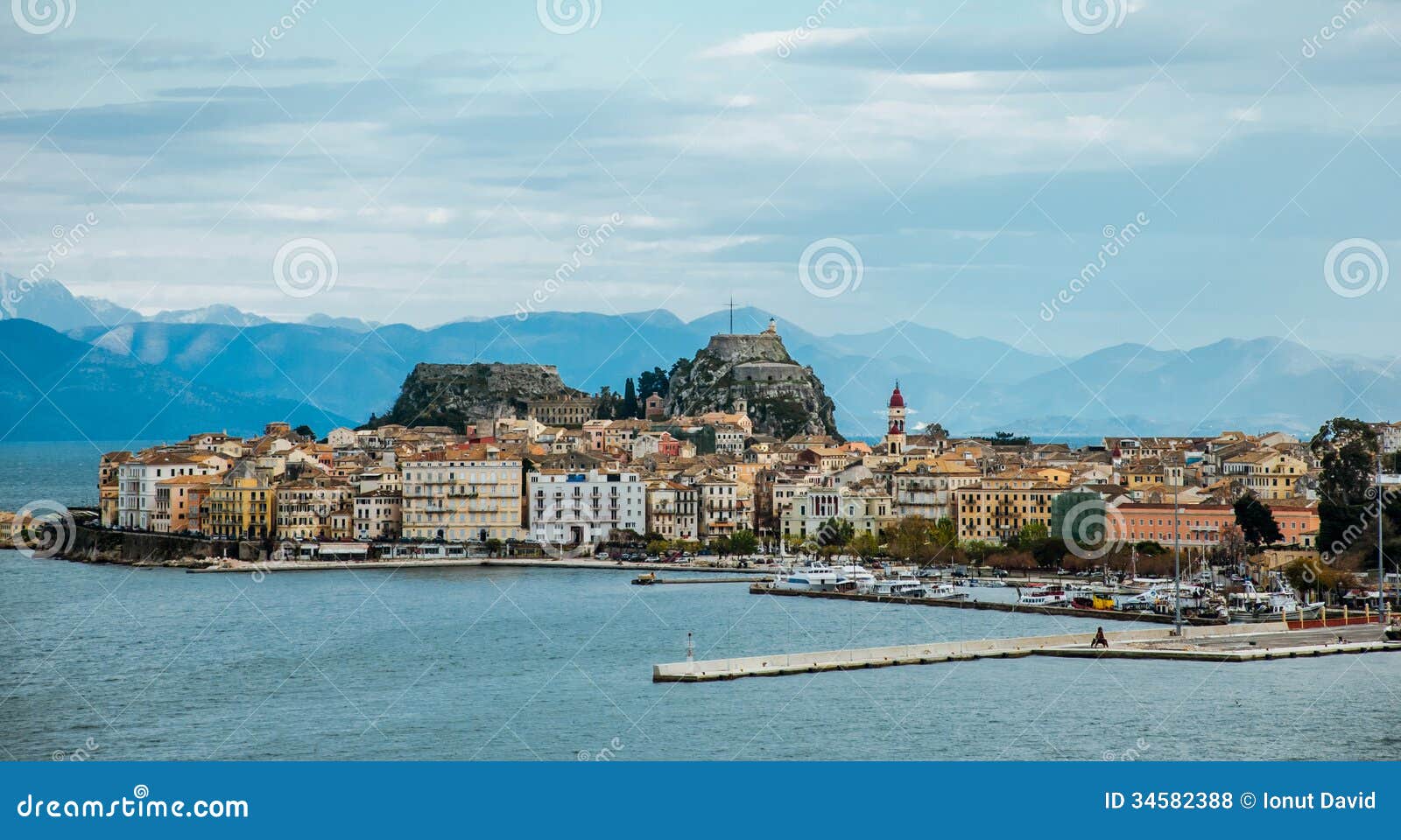 Corfu island stock photo. Image of outside, cliff, scenery - 34582388