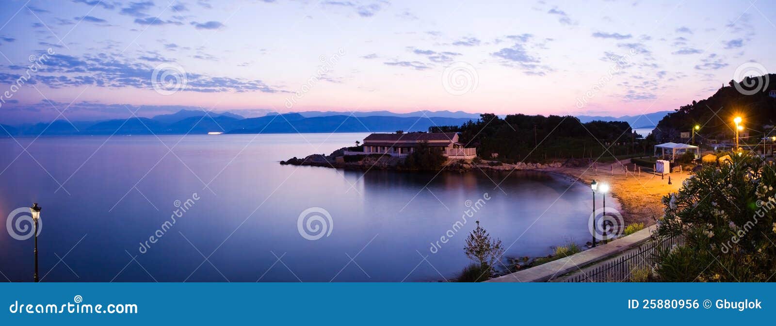 Corfu landscape stock photo. Image of corfu, dusk, blue - 25880956