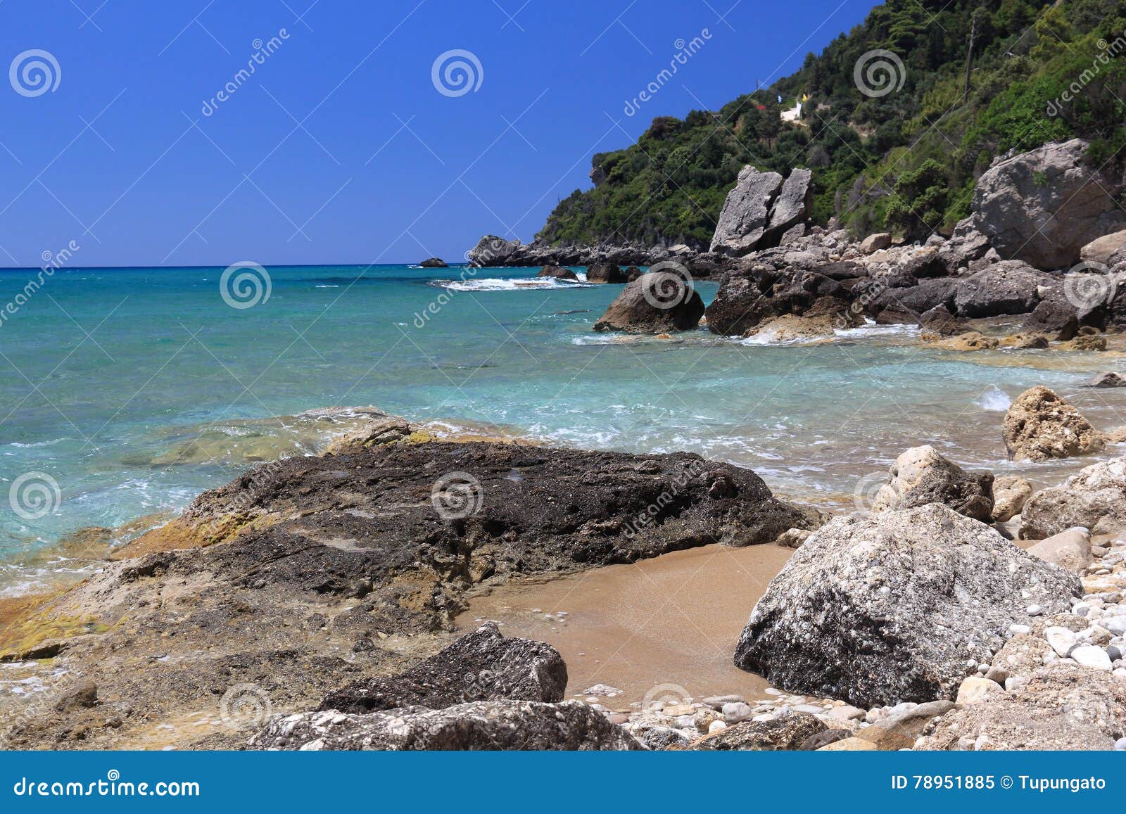Corfu landscape stock image. Image of nature, coastal - 78951885