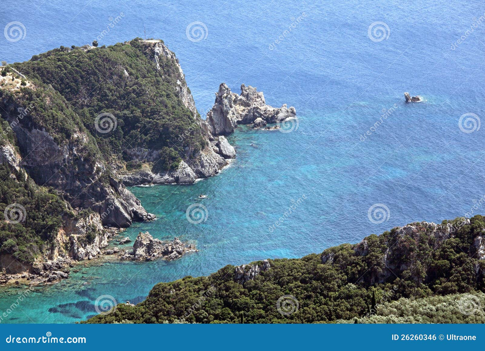 Corfu Landscape. Mediterranean, Greece. Stock Photo - Image of rock ...