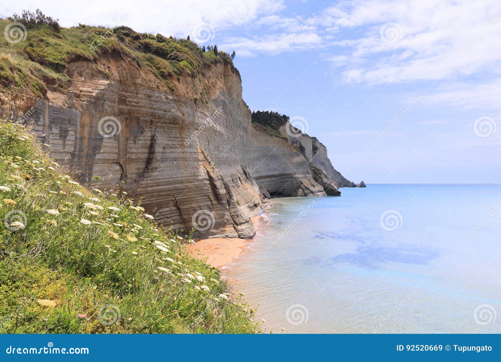 Corfu - Logas Beach stock image. Image of island, mediterranean - 92520669
