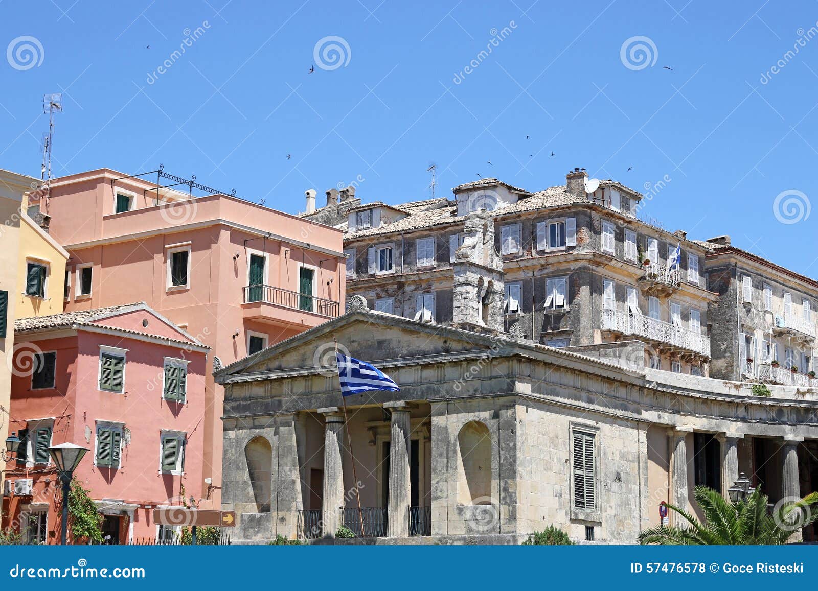 Corfu town buildings stock photo. Image of building, house - 57476578