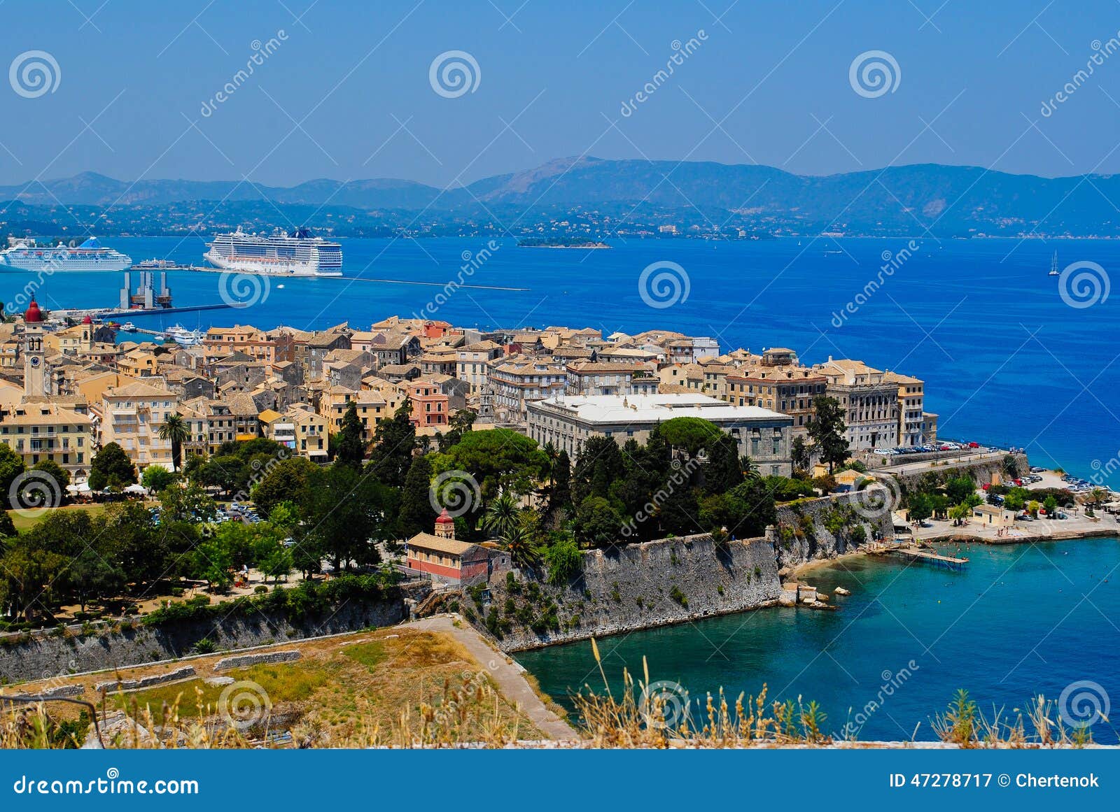 Corfu stock image. Image of ruins, ancient, fortress - 47278717
