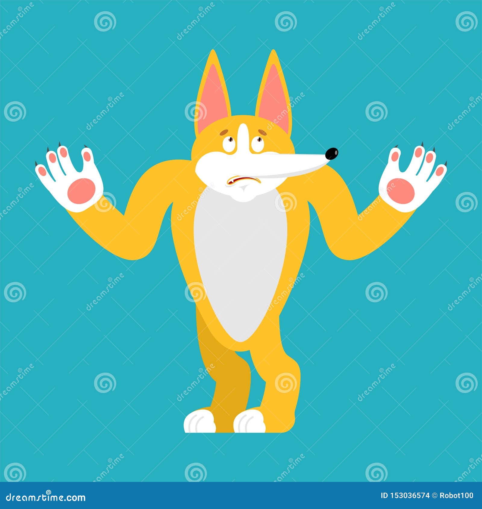 Corgi Confused Oops. Dog Perplexed Emotions. Pet Surprise. Vector ...