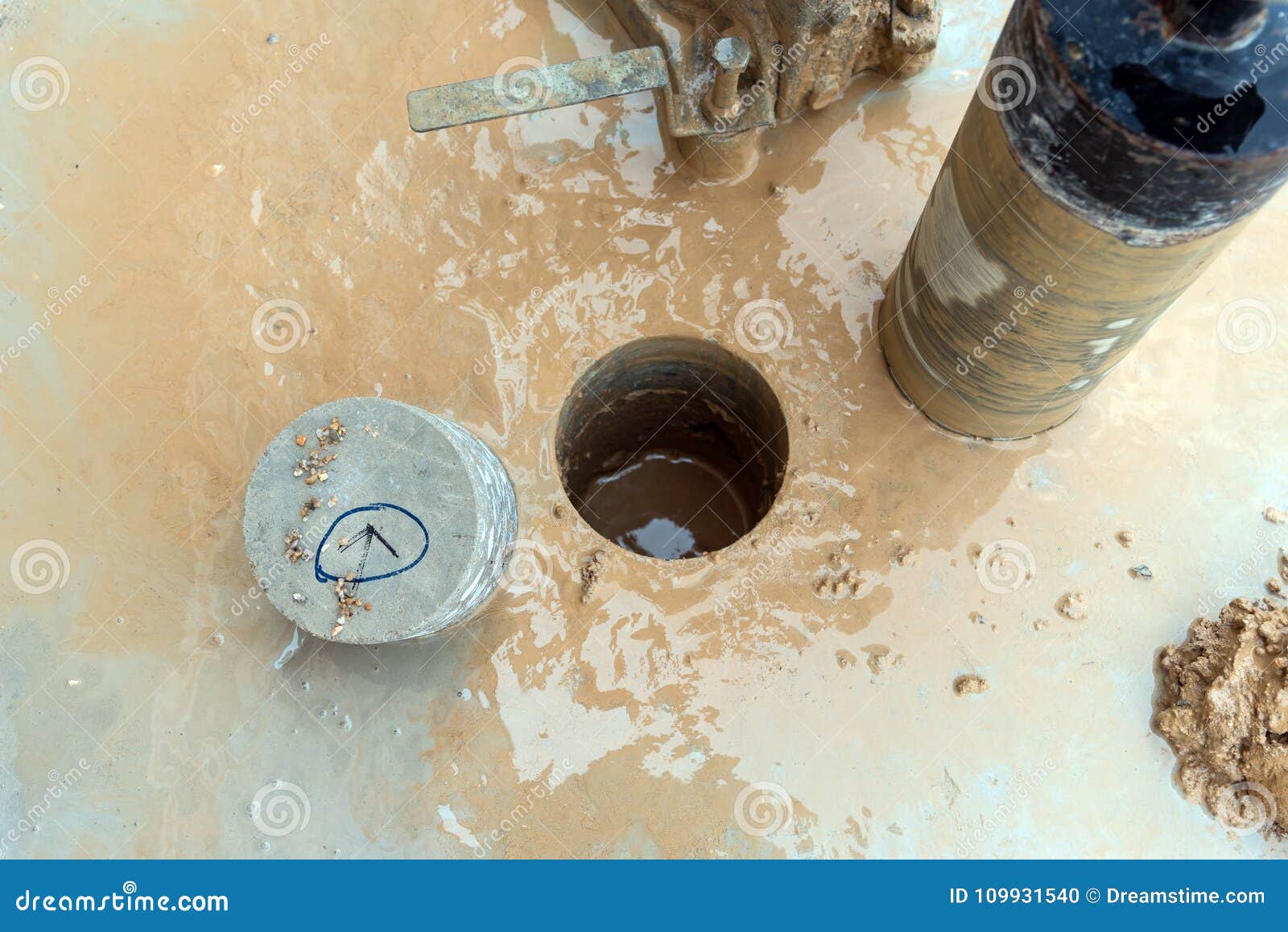 Coring Machine in Construction Work Stock Photo - Image of service ...