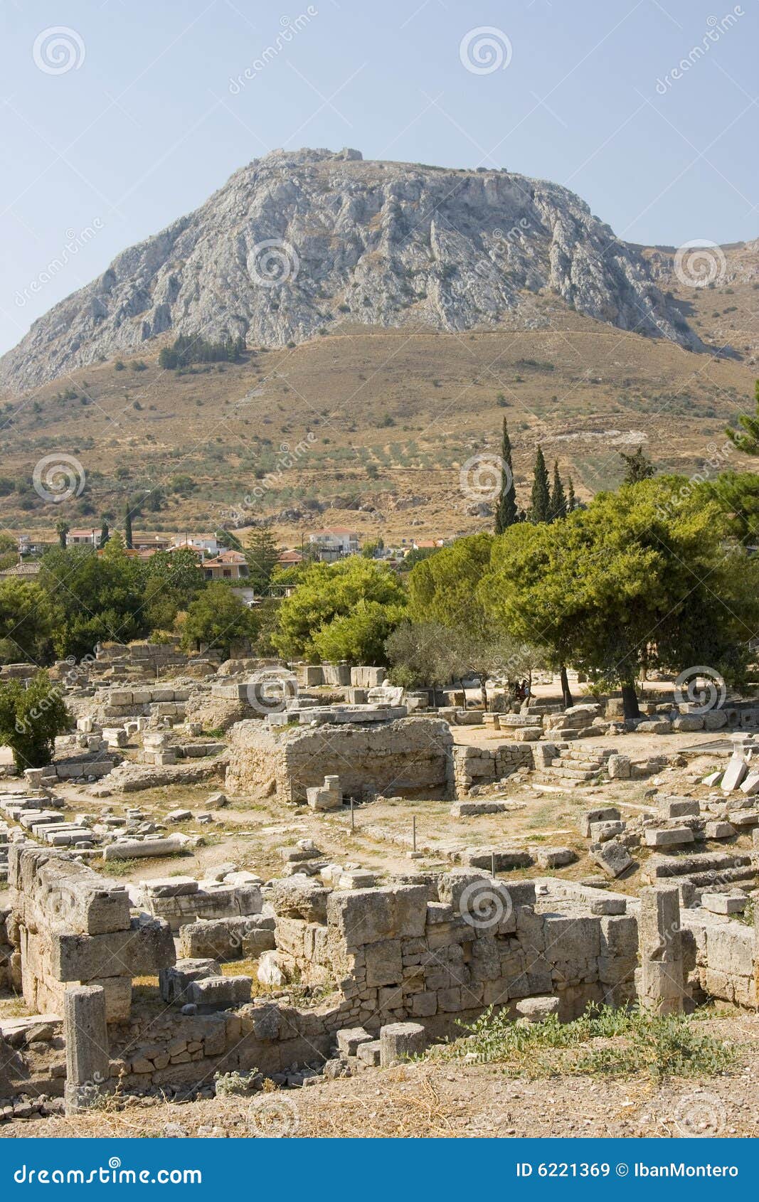 Corinth ancient ruins stock image. Image of europe, architecture - 6221369