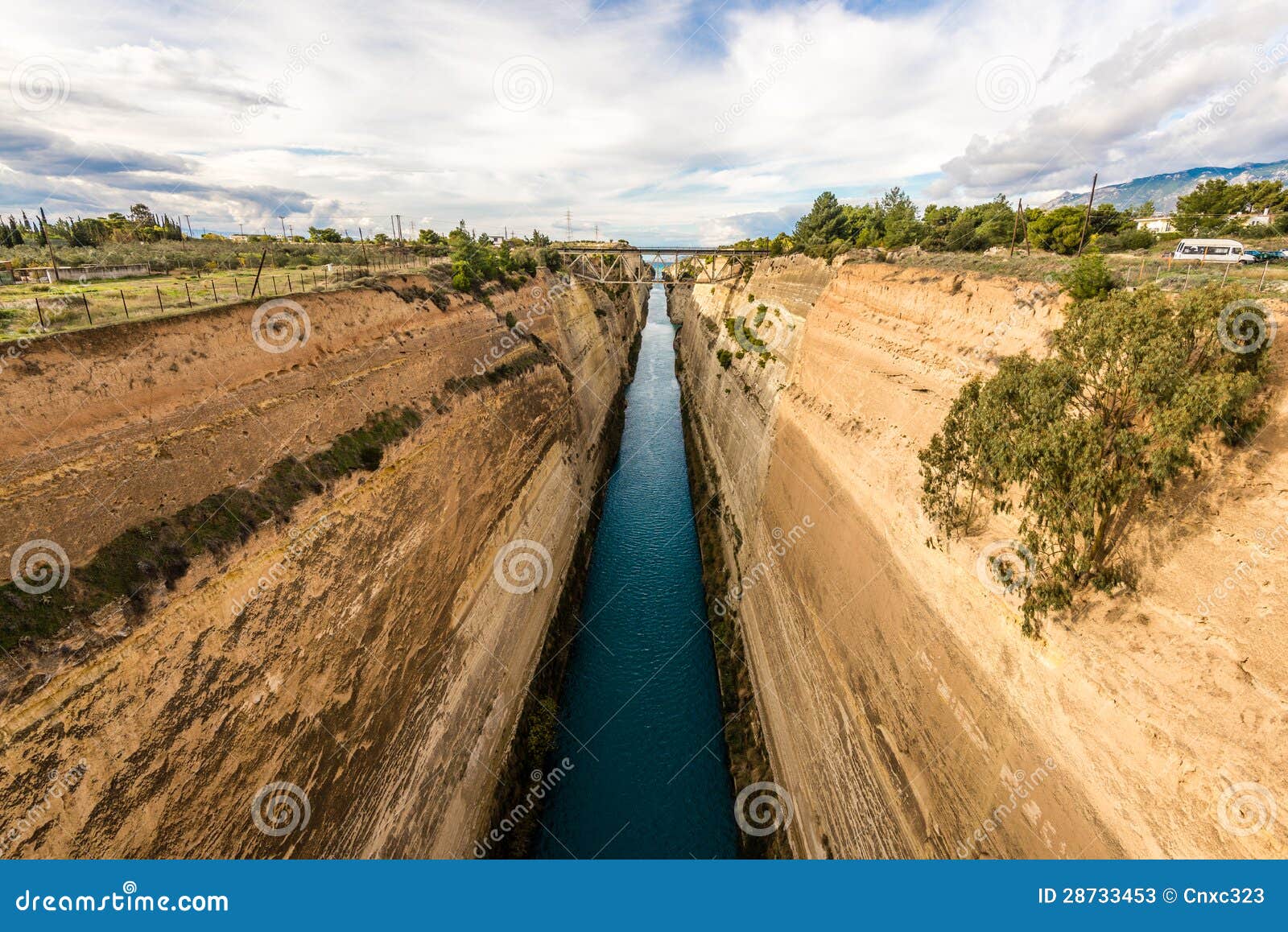 Corinth Canal stock image. Image of peninsula, gulf, 1893 - 28733453