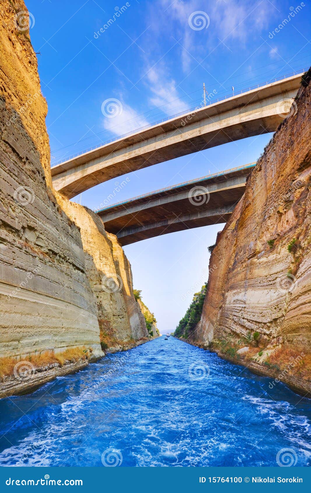 Corinth channel in Greece stock photo. Image of industrial - 15764100