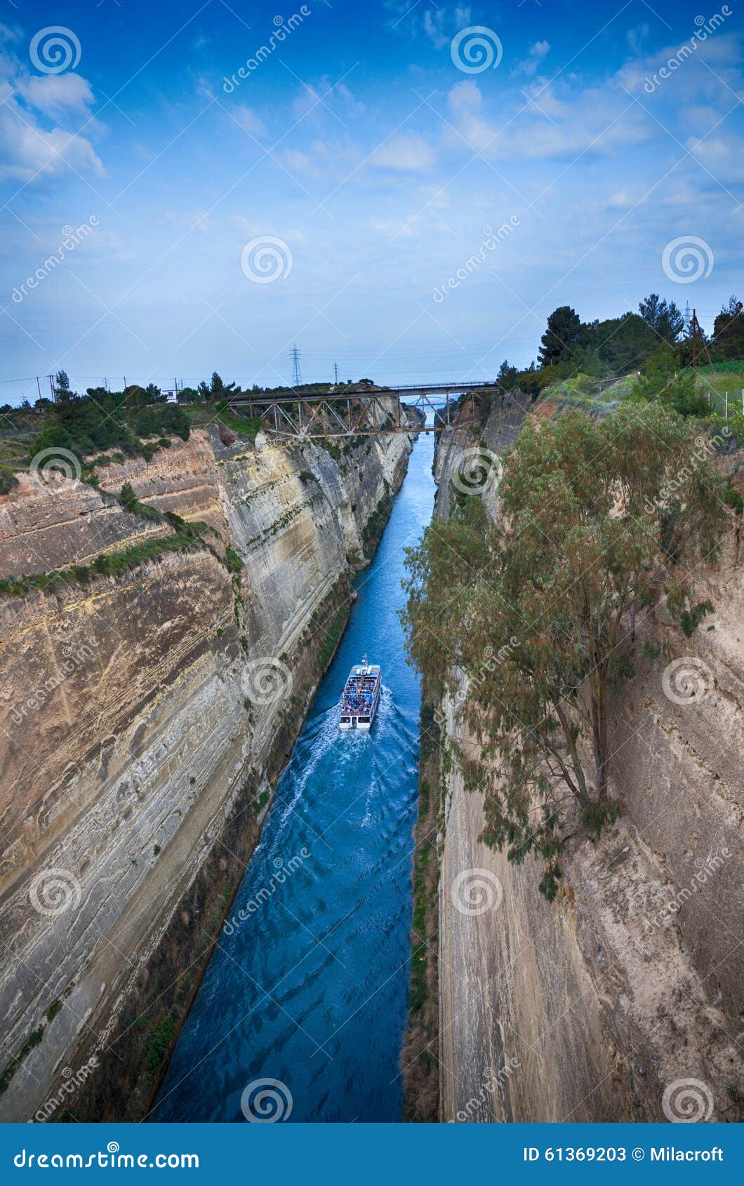 Corinth channel, Greece stock image. Image of destinations - 61369203
