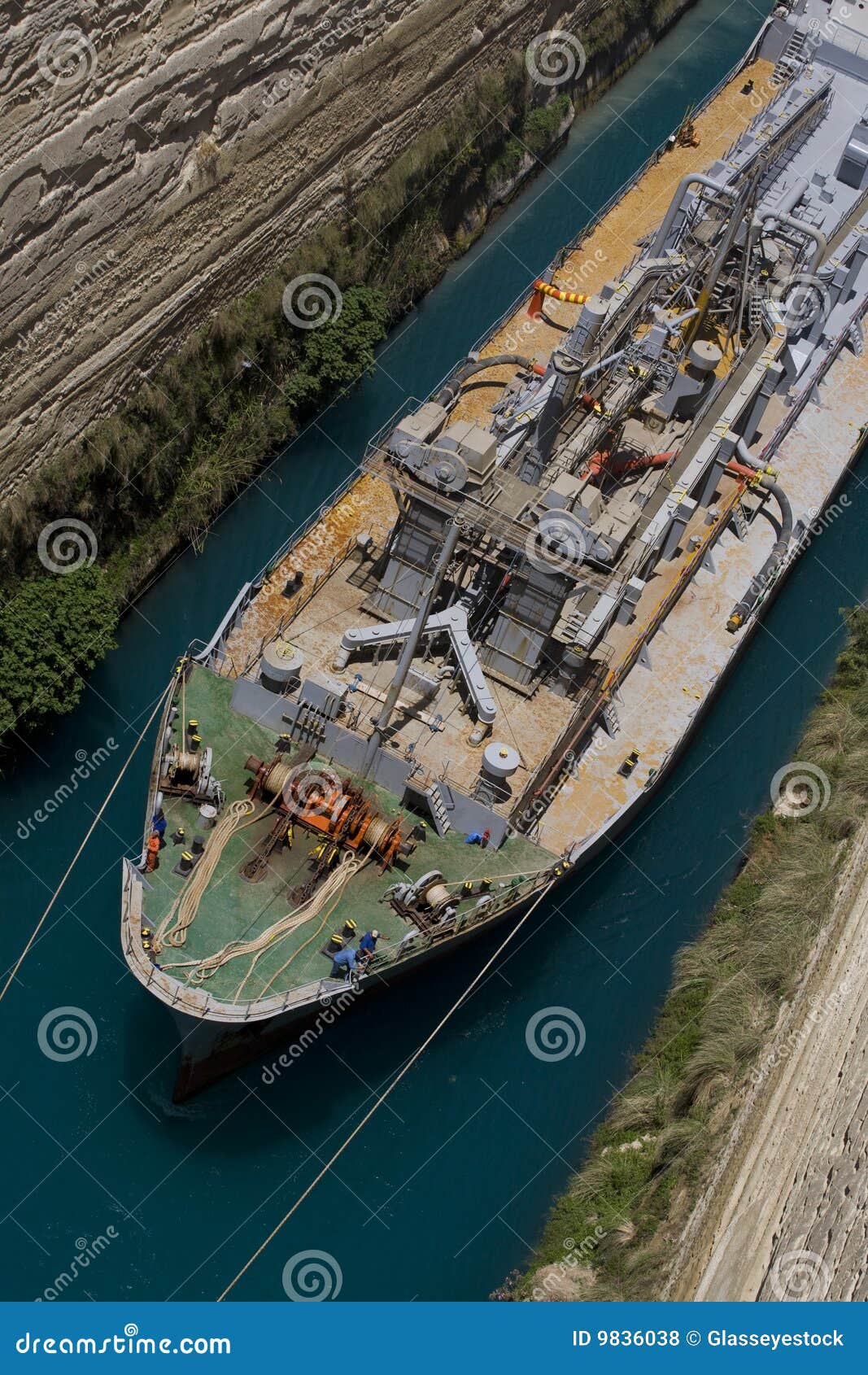 Corinth Crossing stock photo. Image of cliff, maritime - 9836038