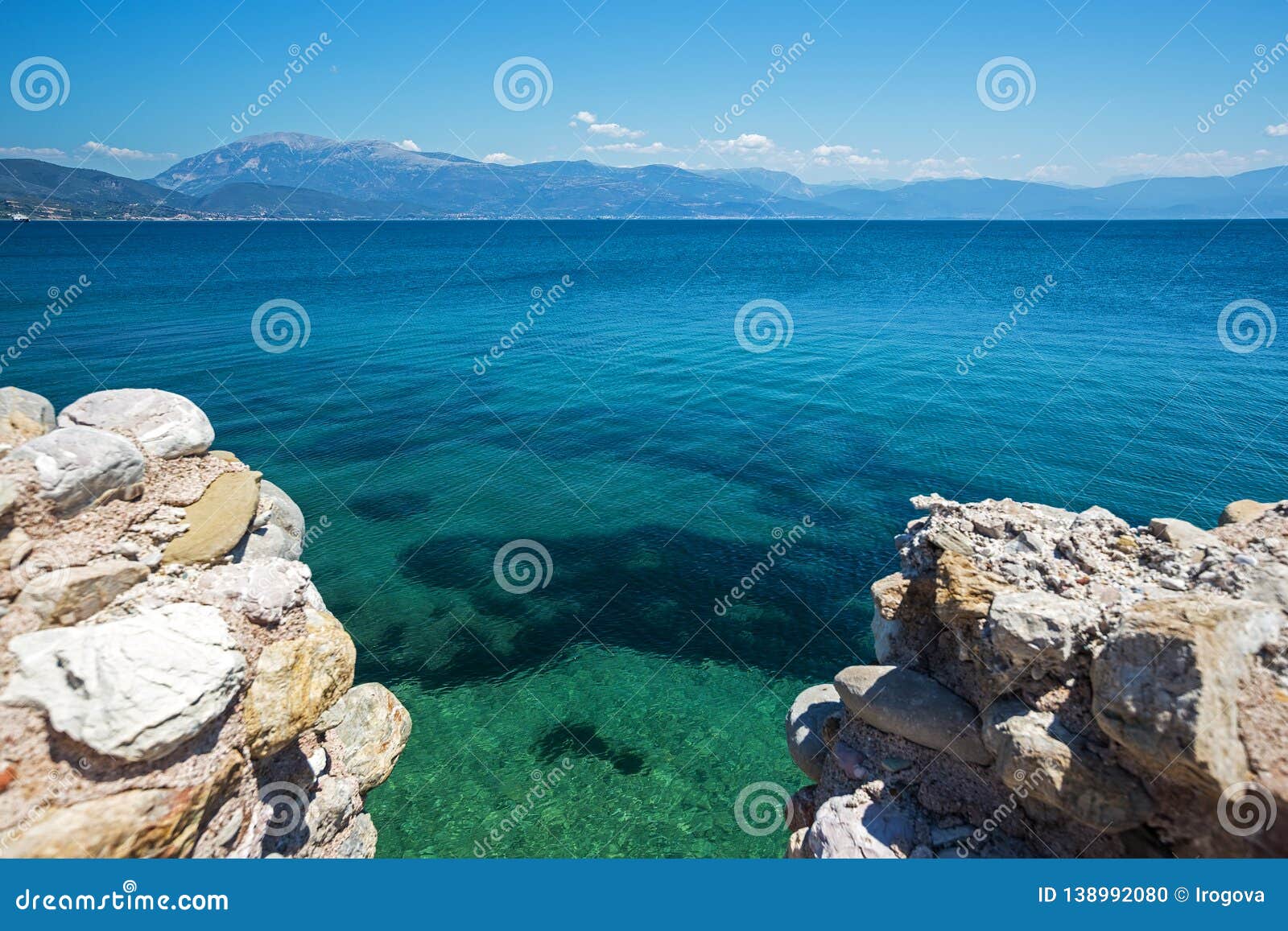 Corinthia. Corinthian Gulf stock photo. Image of panoramic - 138992080