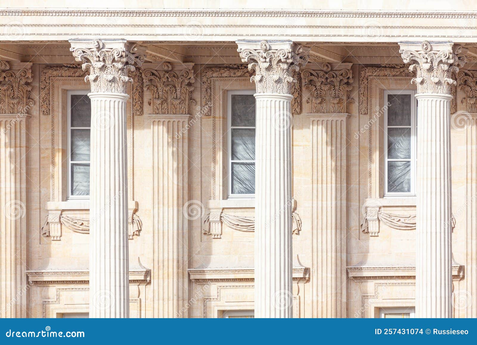Corinthian Columns stock photo. Image of harmony, doric - 257431074