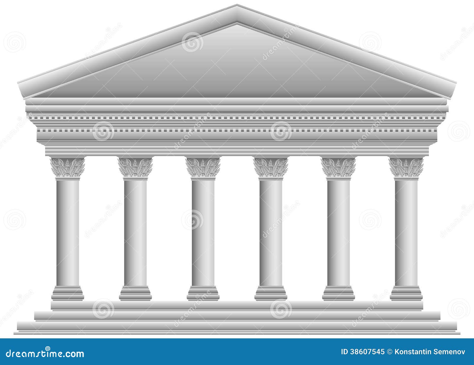 Corinthian Portico Of Octavia, Vintage Engraving Cartoon Vector ...