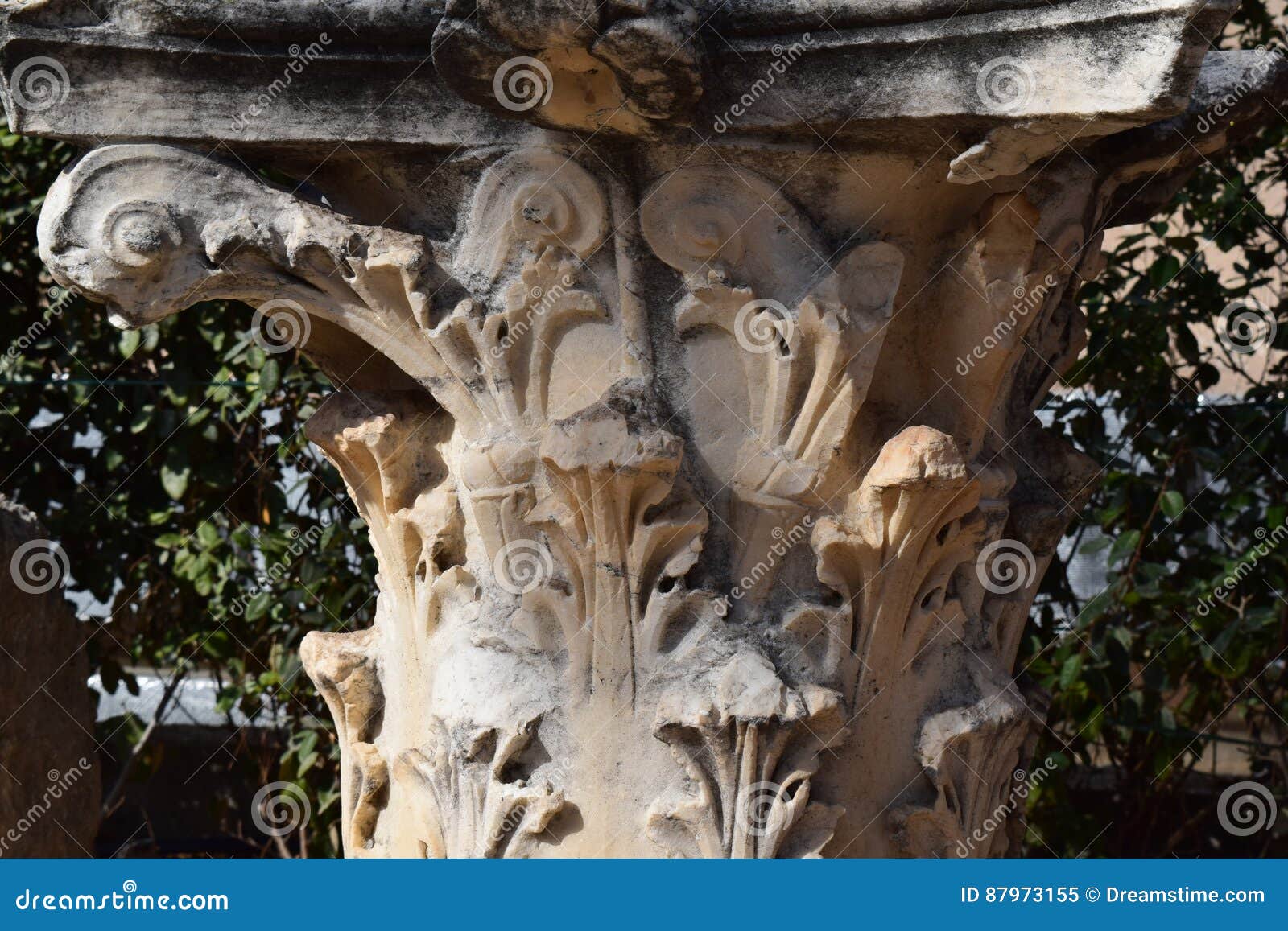 Corinthian Order. The Columns Of The Building. View From Below. Royalty ...