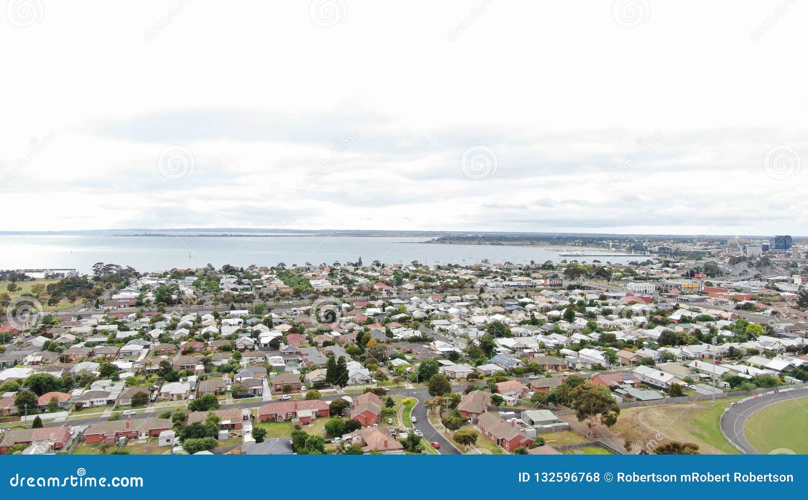 Corio Bay, Southwest Corner of Australia S Port Phillip Stock Photo ...