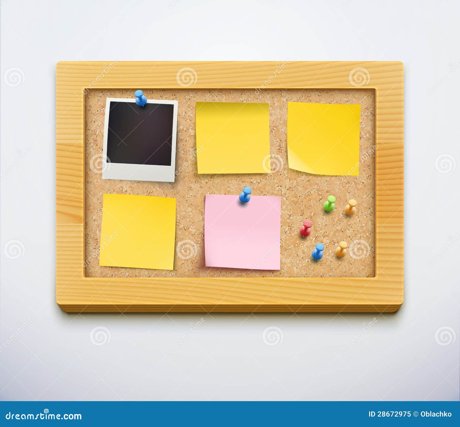 Cork board stock vector. Illustration of clip, posting - 28672975