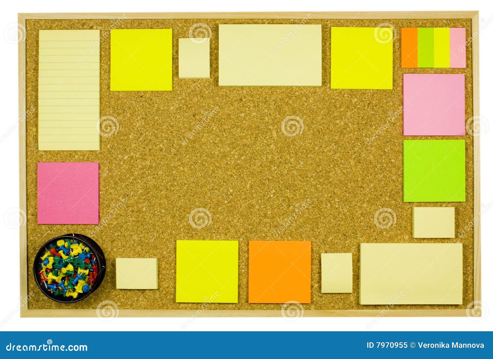 Cork board stock image. Image of note, office, layout - 7970955