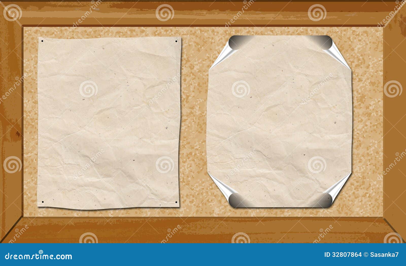 Cork board banner stock illustration. Illustration of corners - 32807864