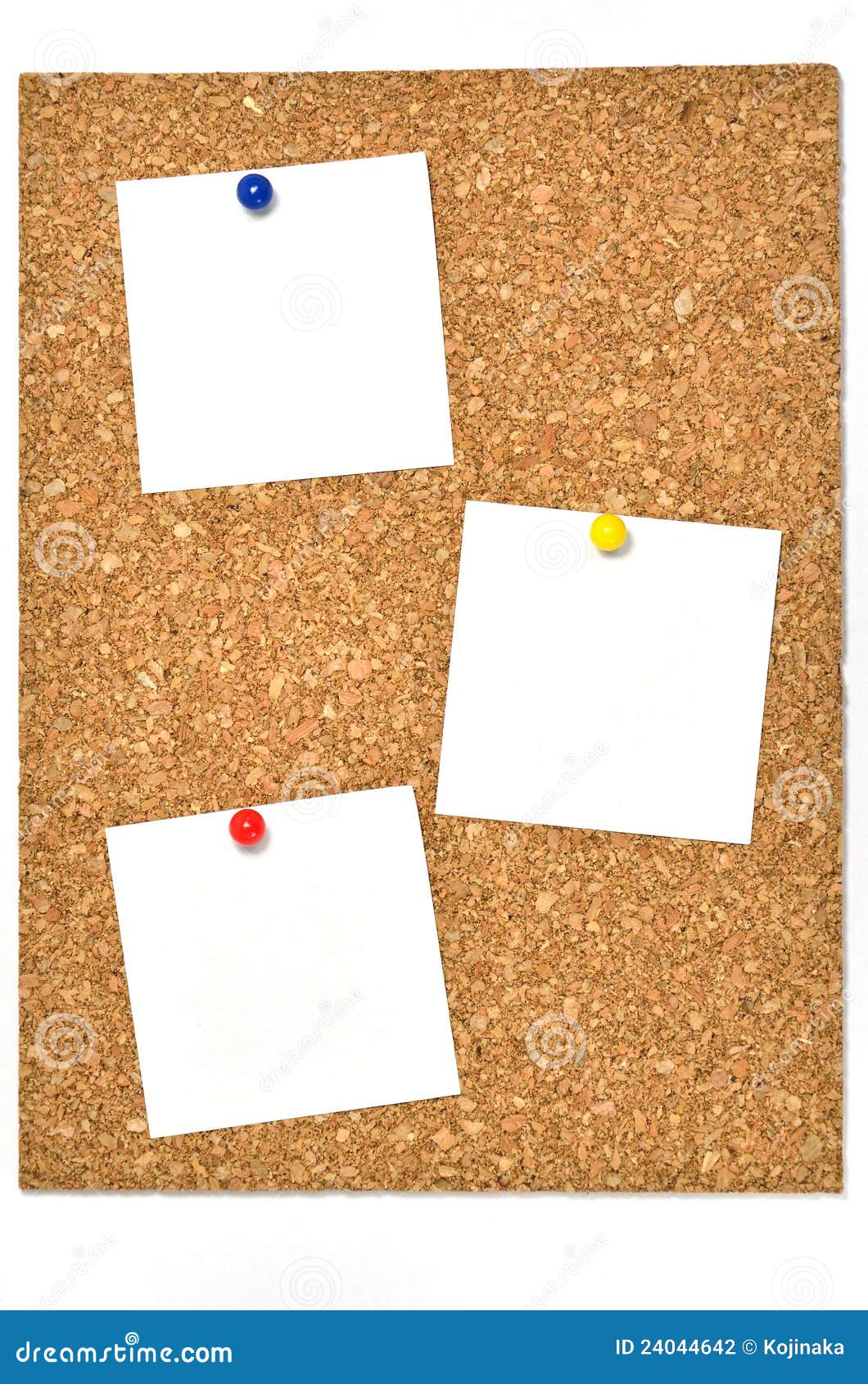 Cork Board and Blank Notes. Stock Photo - Image of corkboard ...