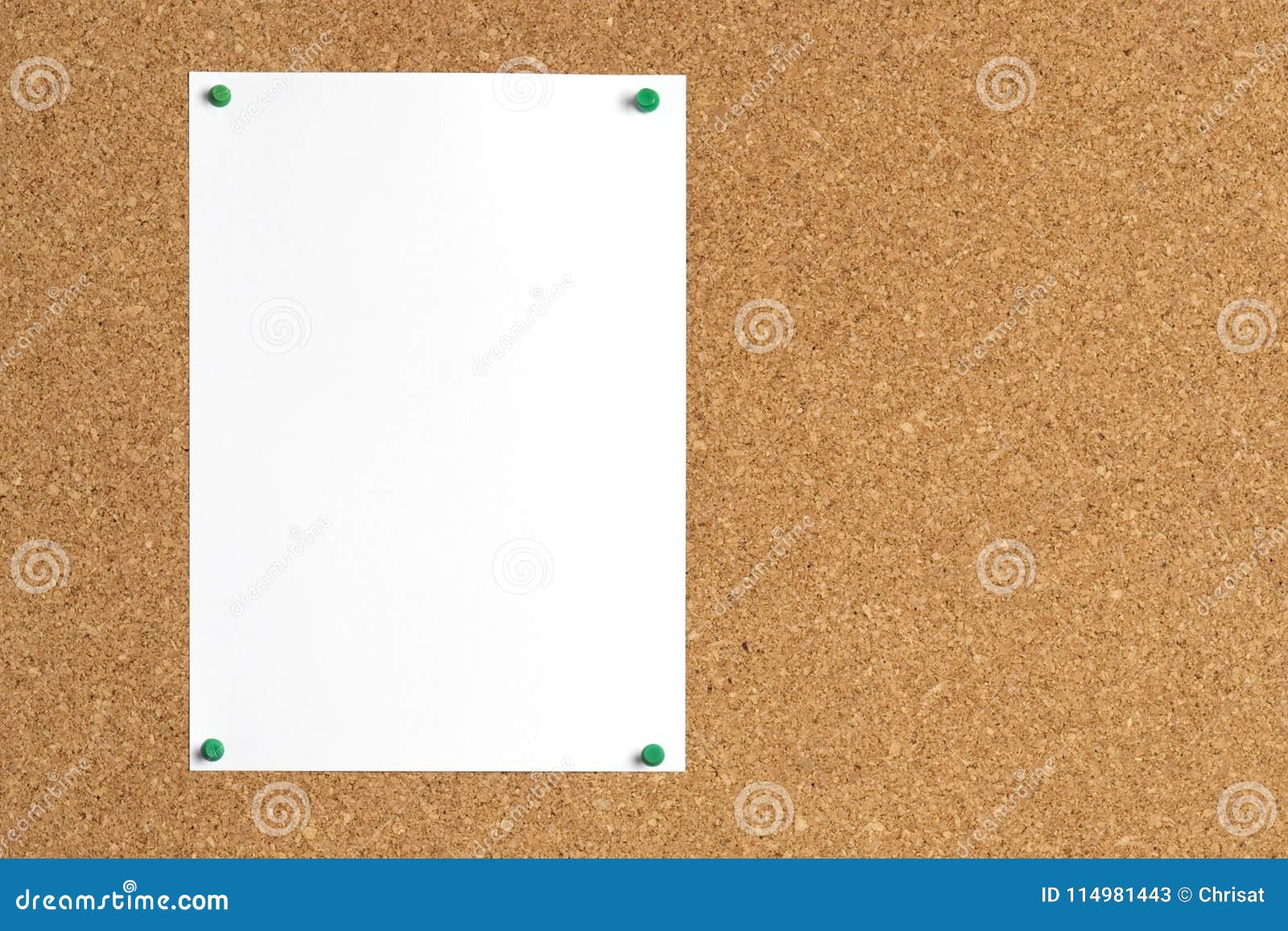 Cork board stock image. Image of blank, board, paper - 114981443