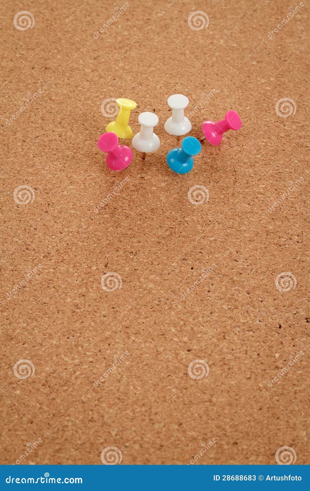 Cork board with color pins stock image. Image of organize - 28688683
