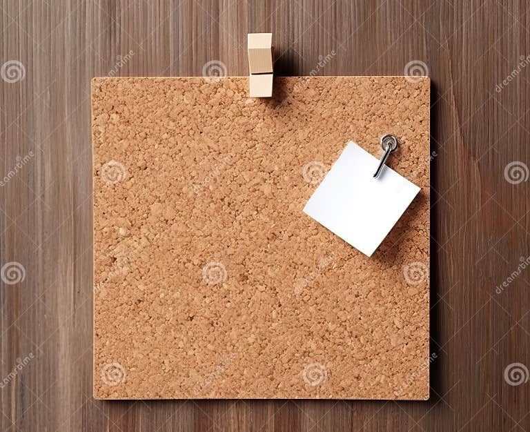 Cork Board with Colored Sticky Notes or Sheets of Paper for Notes ...