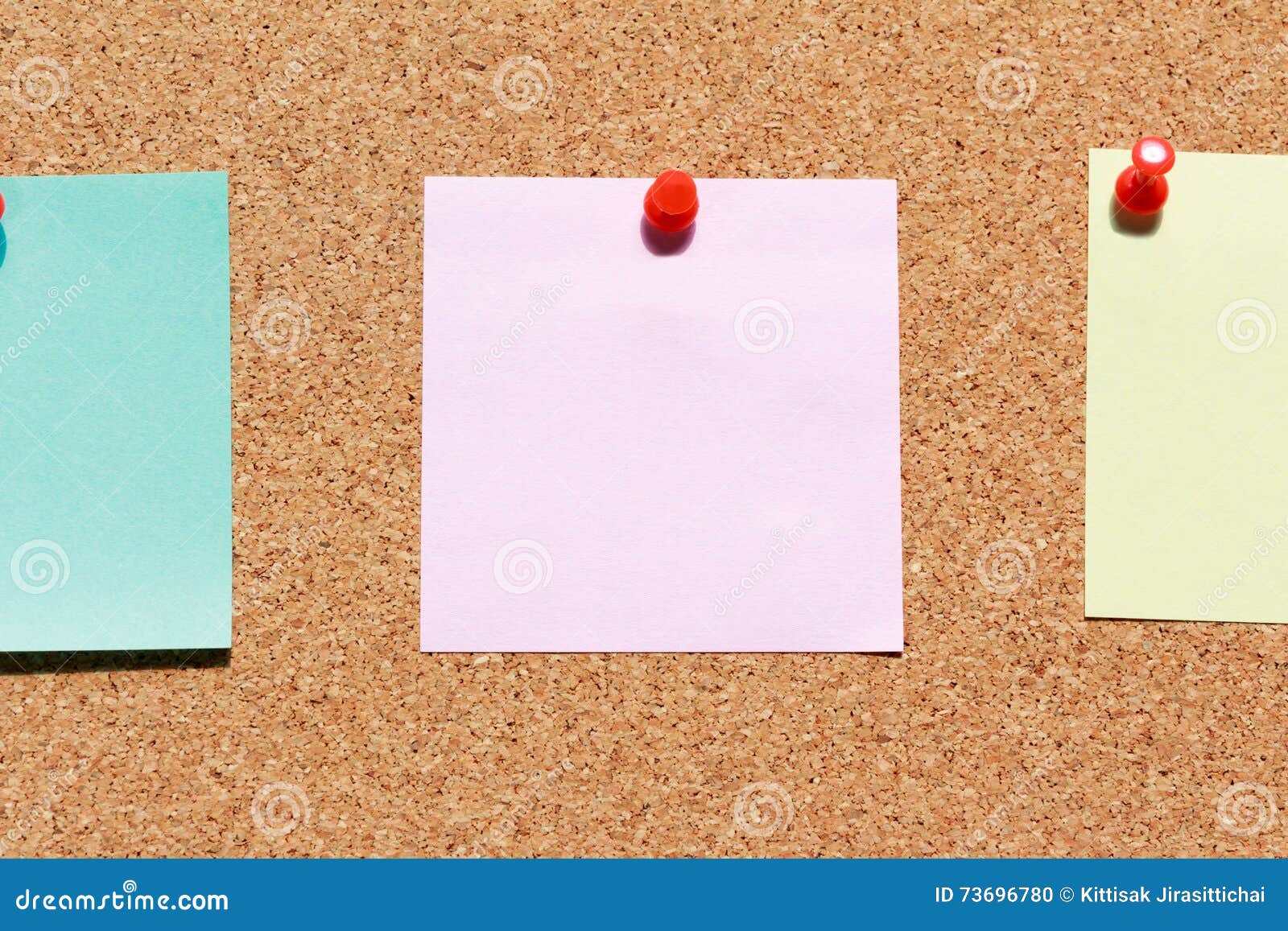 Notes With Push Pins On Cork Board Office Business Royalty-Free Stock ...