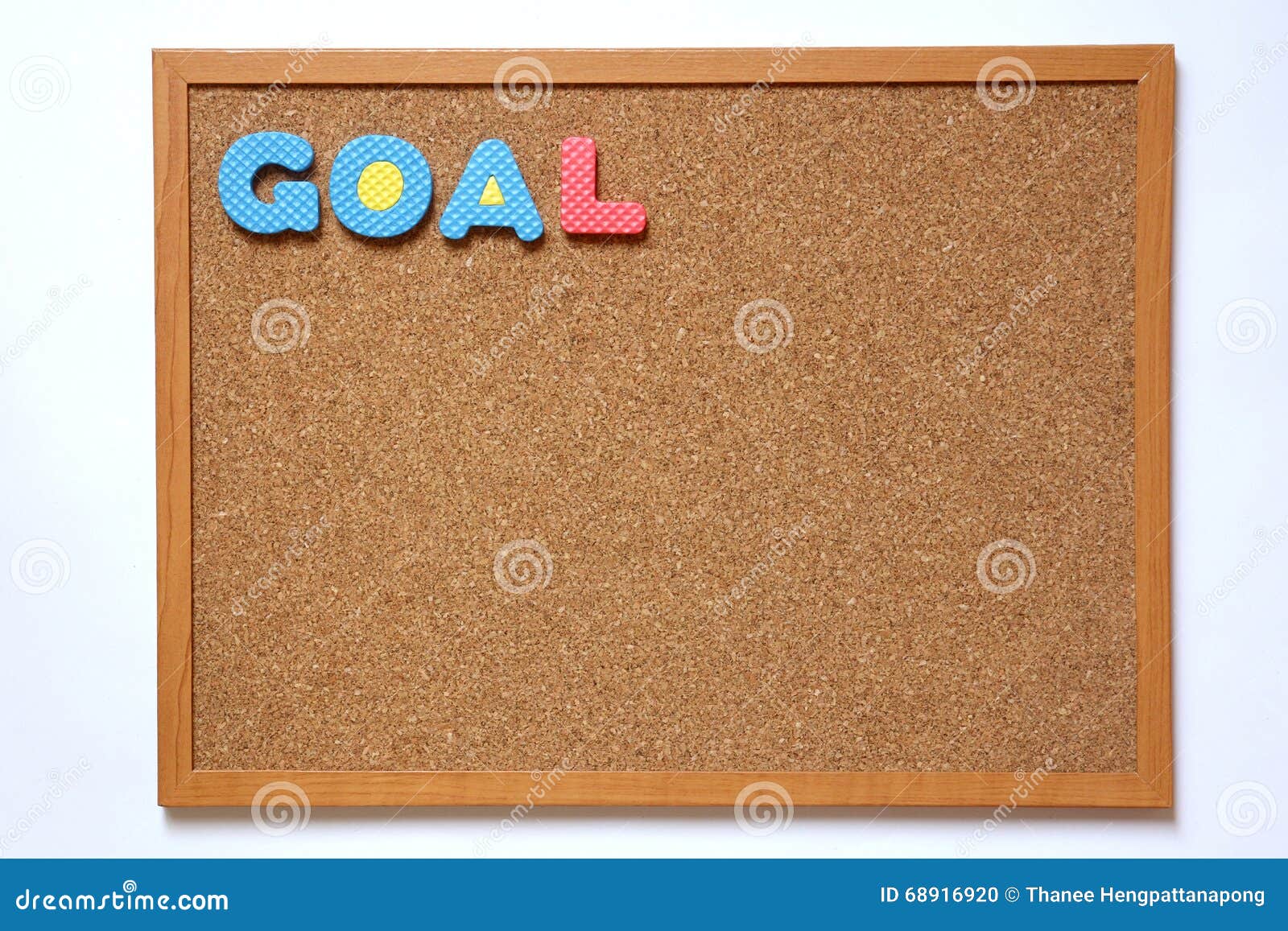Cork Board with Goal Wording Stock Photo - Image of school, abstract ...