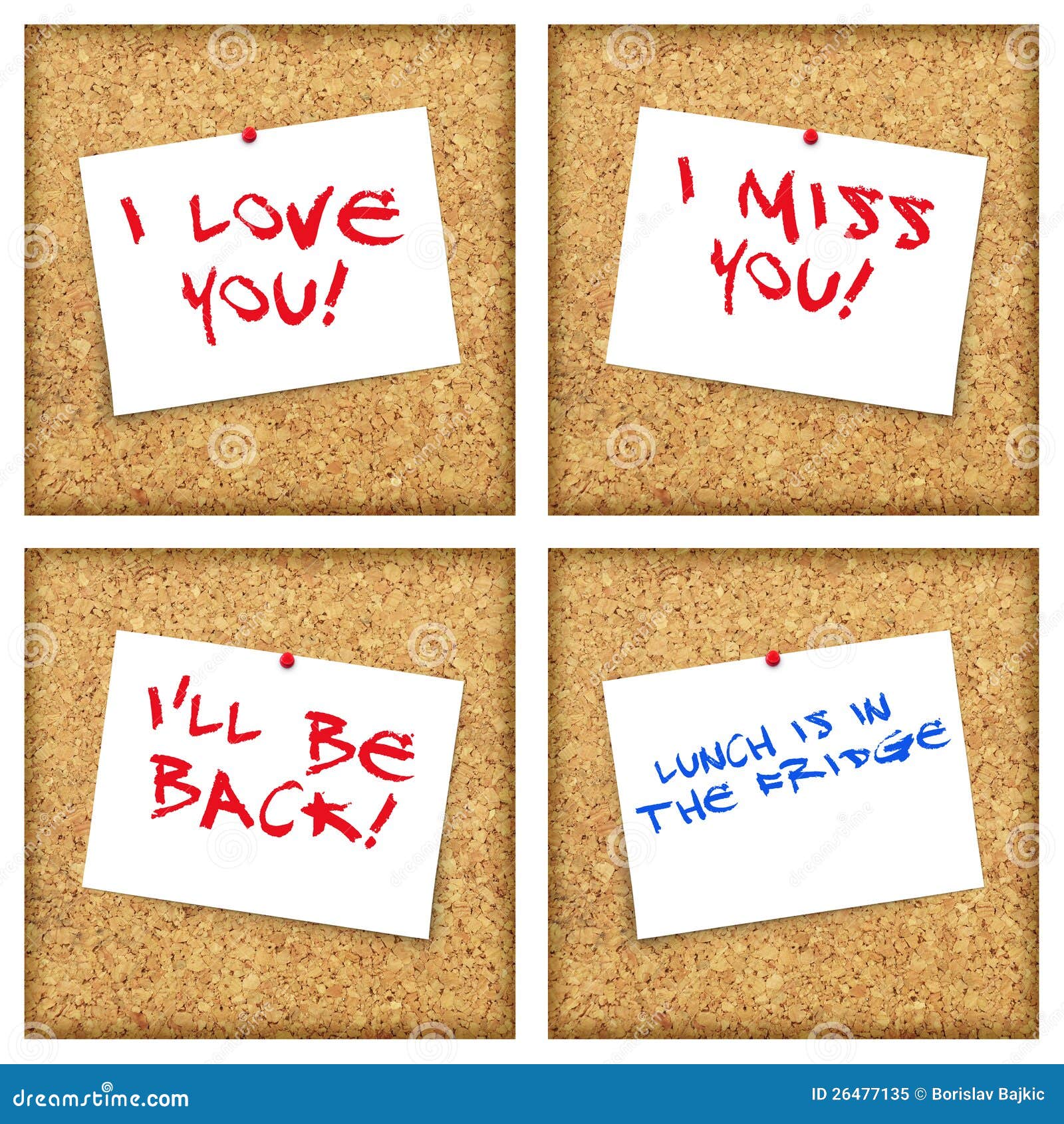 Cork board messages stock image. Image of note, message - 26477135