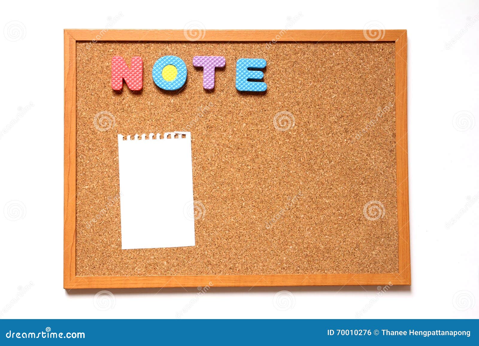 Cork Board with Note Wording and Paper Note Stock Photo - Image of ...