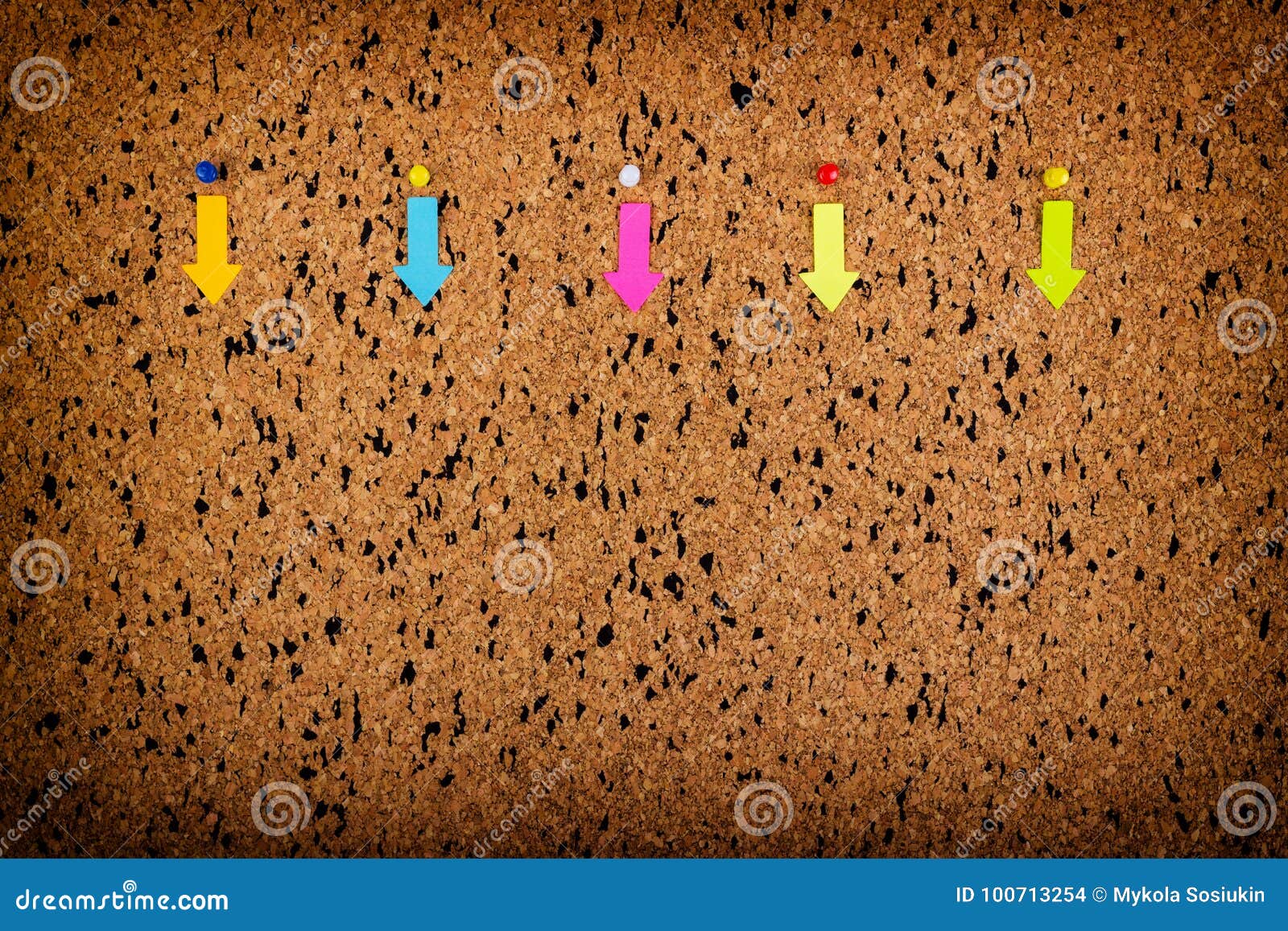 Cork Board Pin Pointed Arrows Stock Photo - Image of computer, office ...