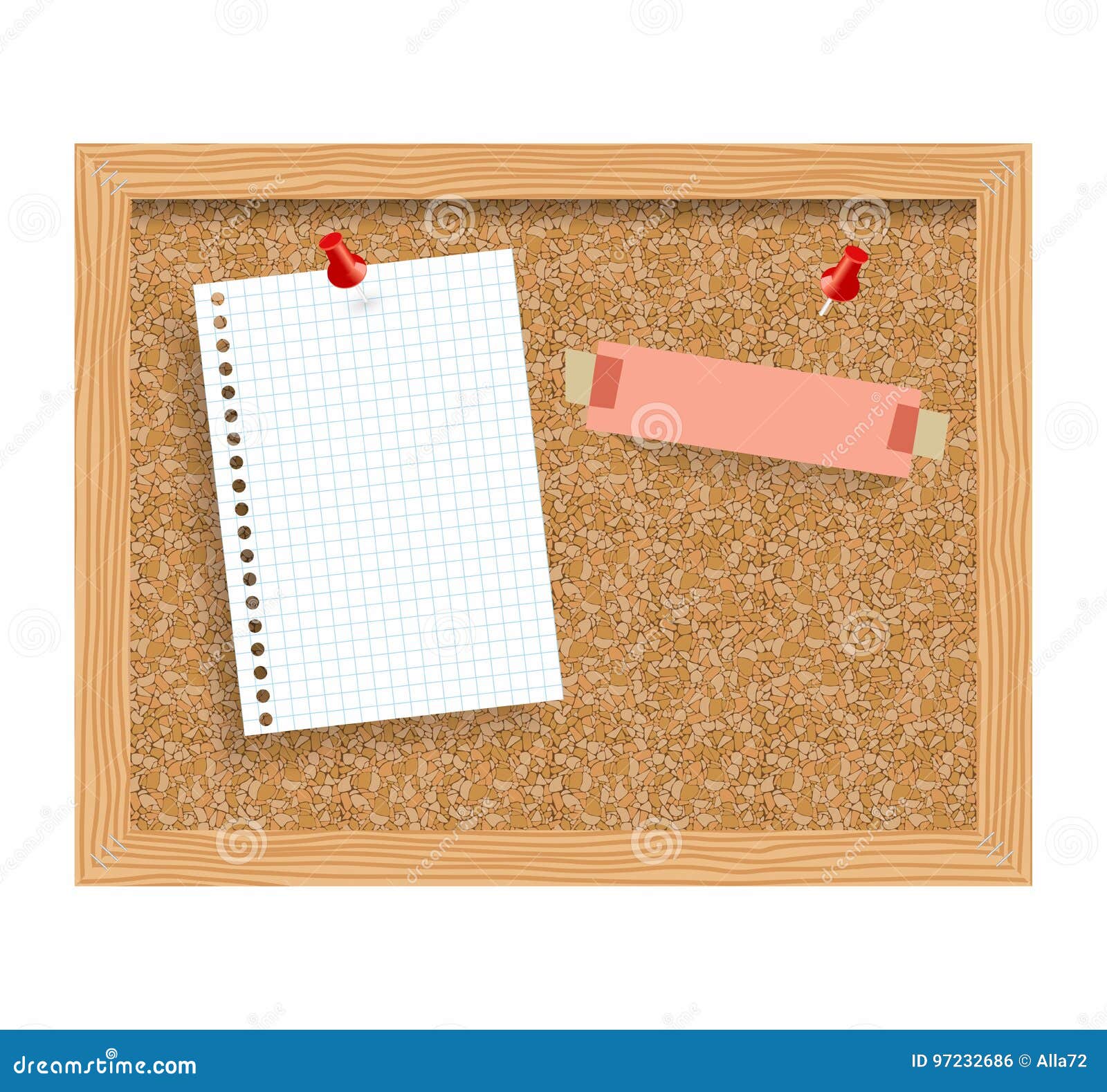 Pinned Paper Notes Infographic Vector Illustration | CartoonDealer.com ...