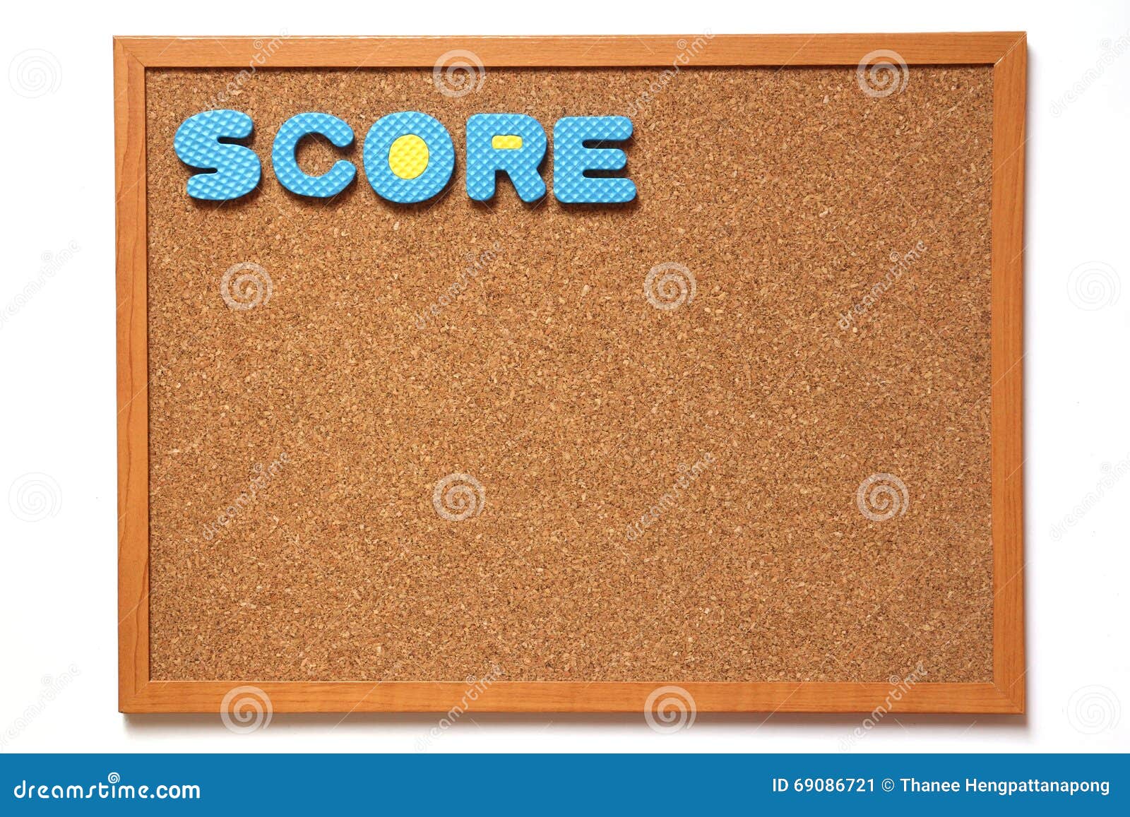 Cork Board with Score Wording Stock Image - Image of announcement, note ...