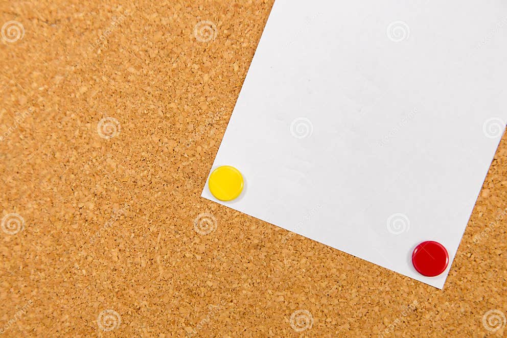Cork Board with Sticky Note Pinned Stock Image - Image of cork, office ...
