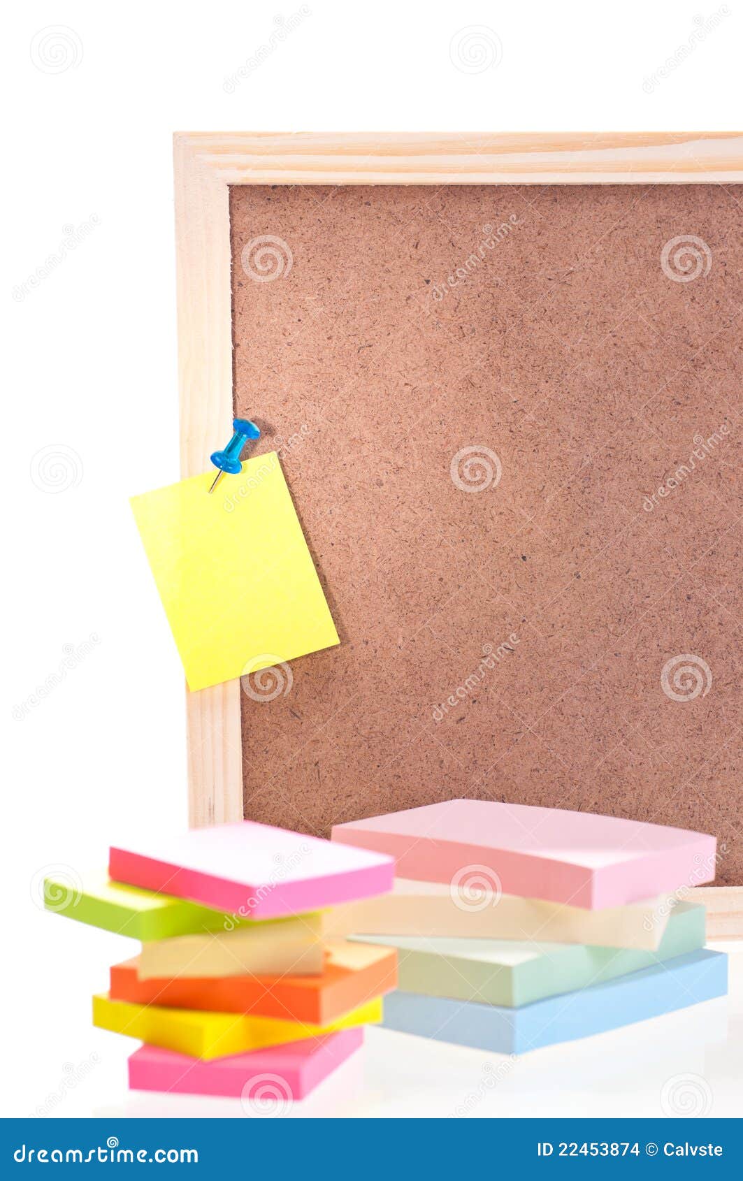 Cork Board with Sticky Notes and Pads Stock Photo - Image of letter ...