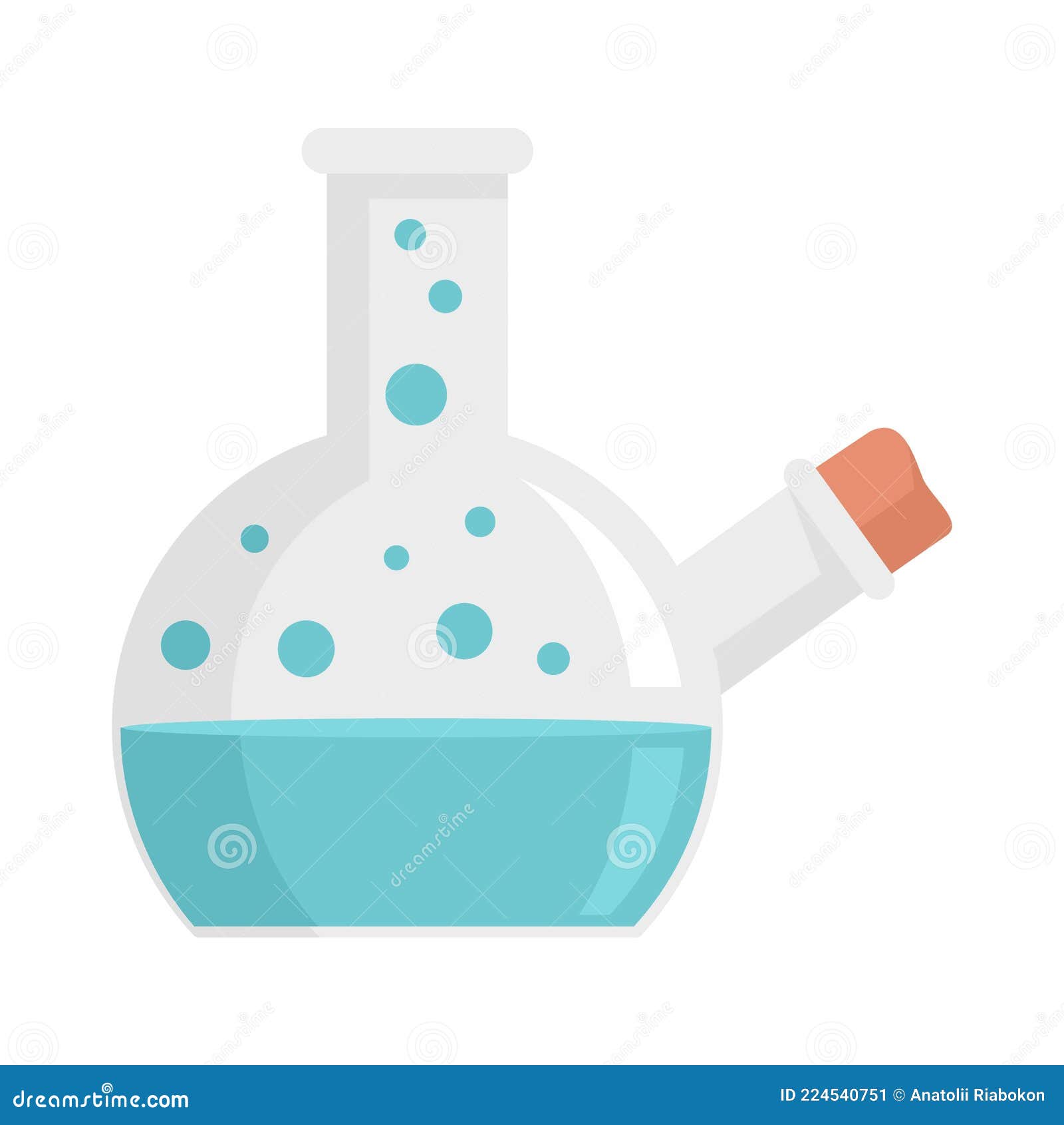 Cork Boiling Flask Icon Flat Isolated Vector Stock Vector ...