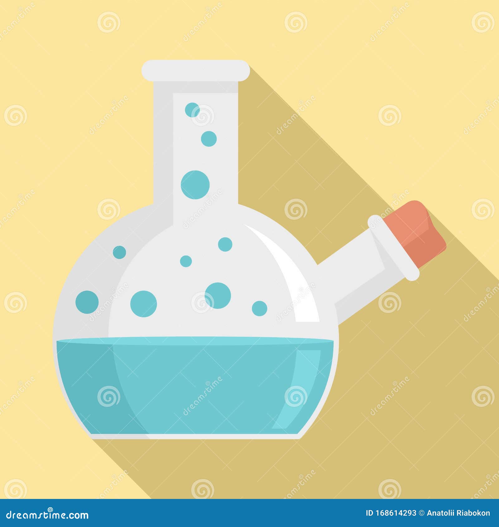 Cork Boiling Flask Icon, Flat Style Stock Vector - Illustration of ...
